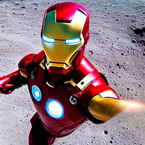Iron Man is taking a selfie on the Moon | Stable Diffusion | OpenArt