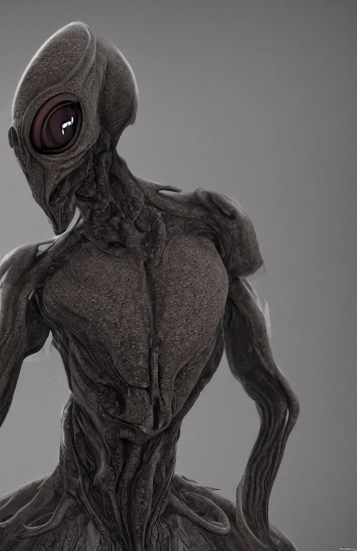 a dark grey skinned humanoid squid man, lovecraftian, | Stable ...