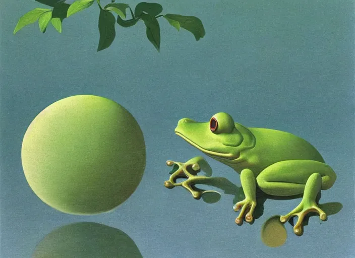 spherical frog looking out of a pond with a non - | Stable Diffusion ...