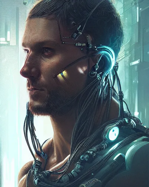 cyberpunk robotic tarzan portrait, wires and | Stable Diffusion | OpenArt