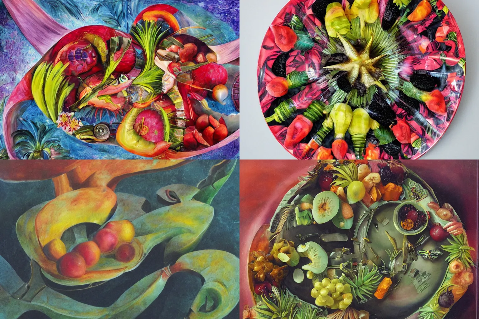 strange tropical alien fruit platter, futurism, surreal | Stable ...