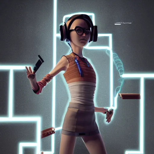 rpg character concept art, modular synth musician | Stable Diffusion