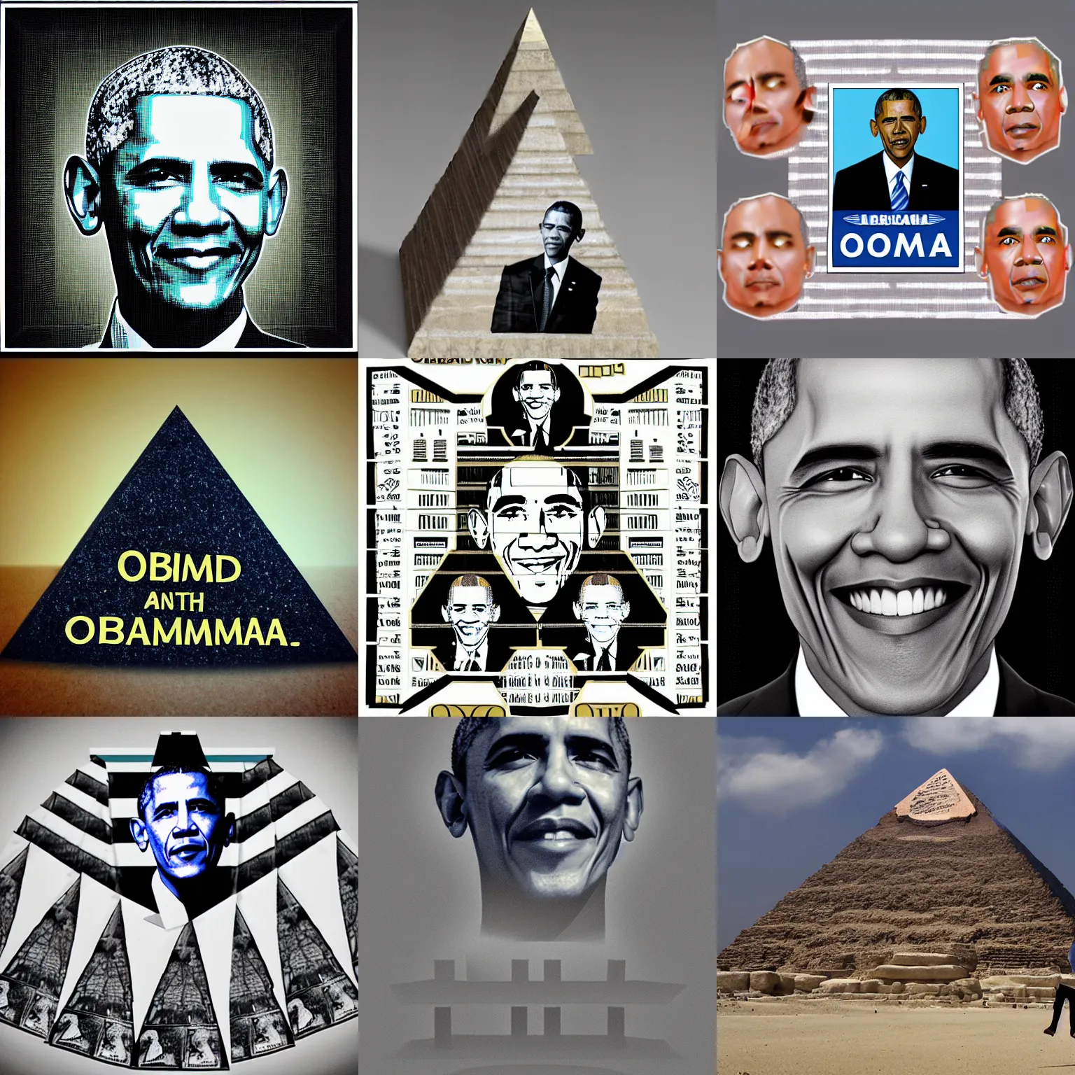 Pyramid with Obama's face | Stable Diffusion | OpenArt