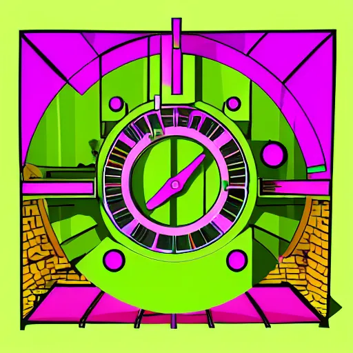 time machine on a greenscreen background, lineart, | Stable Diffusion ...