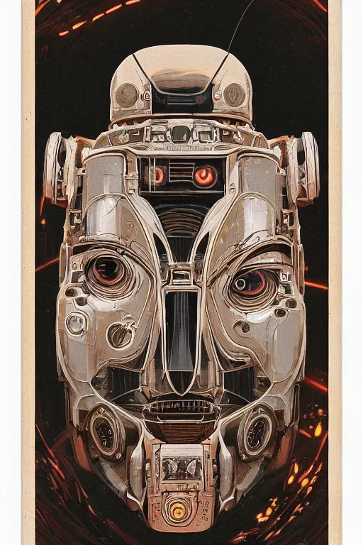 organic cyborg head covered in oil art by Hironobu | Stable Diffusion ...