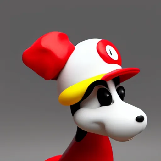a cartoon dog with a red and yellow hat, an ambient | Stable Diffusion ...