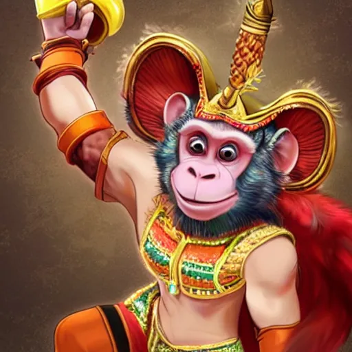 monkey king eating ice cream | Stable Diffusion | OpenArt