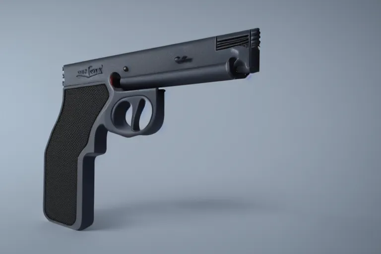 product photo of toy hand gun made by fisher price, | Stable Diffusion ...