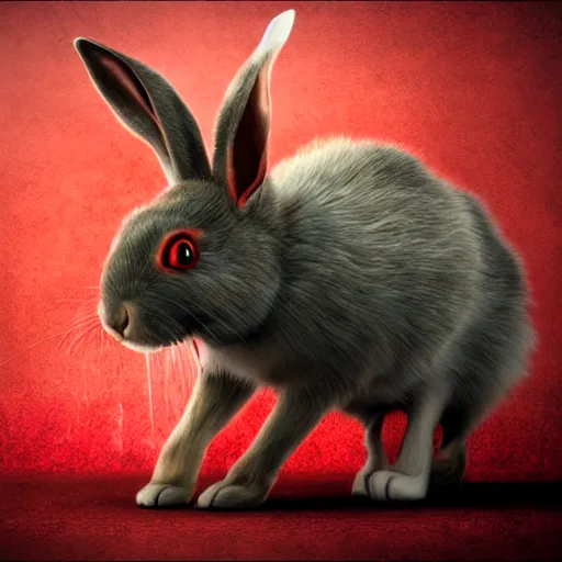 scary murder rabbit bunny bloodyteeth bloodyeyes | Stable Diffusion ...