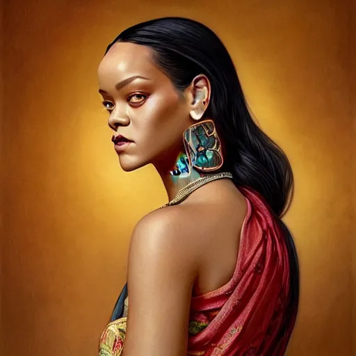 cinematic portrait of rihanna, intricate, elegant, by | Stable ...