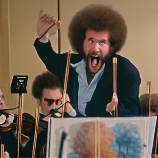 bob ross screaming and conducting an orchestra | Stable Diffusion | OpenArt