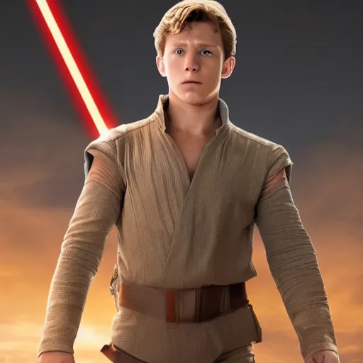 tom holland as luke skywalker, full body | Stable Diffusion | OpenArt