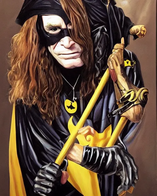 Ozzy Osbourne as batman, art by Carel Fabritius | Stable Diffusion ...