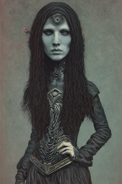 portrait of beautiful young gothic maiden, warhammer, | Stable ...