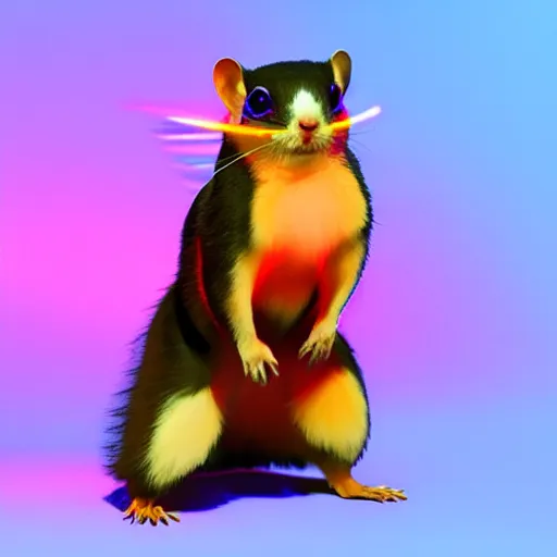 neon fluorescent, iridescent cute southern flying | Stable Diffusion ...