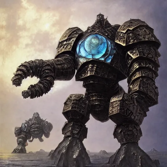 labradorite, armoured chaos golem still frame from | Stable Diffusion | OpenArt