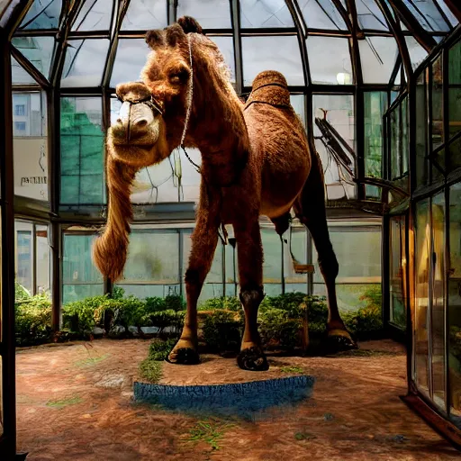 cinematic photo of a taxidermized camel as the | Stable Diffusion