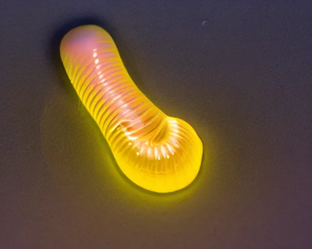 translucent worm glowing. made out of plastic bubble | Stable Diffusion ...