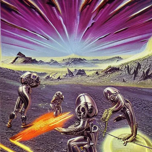 alien invasion of earth, 1 9 6 0 s scifi art style, | Stable Diffusion ...