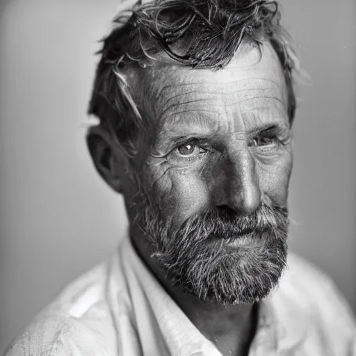 A 4x5 portrait of a dishevelled man who has witnessed | Stable ...