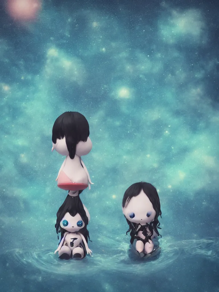 cute fumo plush gothic maiden alien girl riding on a | Stable Diffusion ...