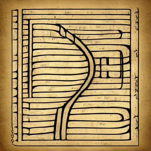 a weathered scroll with a glyph - based alien alphabet | Stable Diffusion | OpenArt