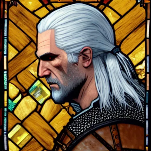 detailed side - view portrait of vesemir, a very old | Stable Diffusion ...