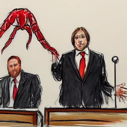 alex jones courtroom sketch court trial, interrupted | Stable Diffusion ...