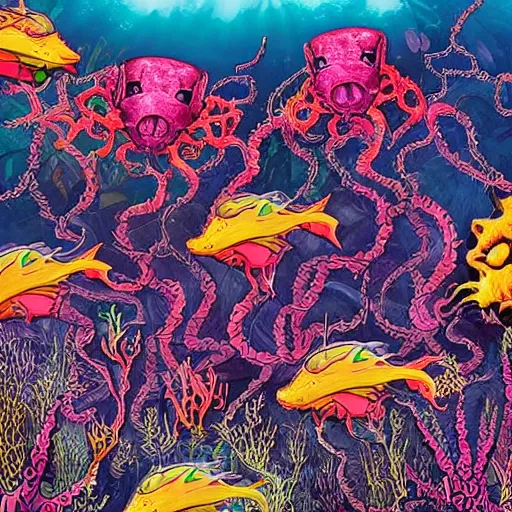 a colony of evil sharp looking living bioweapons with | Stable ...