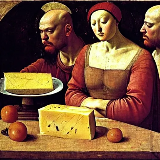 beautiful renaissance painting of a gouda cheese by | Stable Diffusion ...