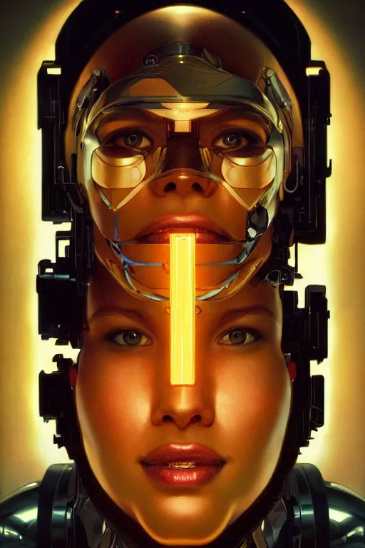 a close up portrait of a smiling cyborg, dramatic | Stable Diffusion ...