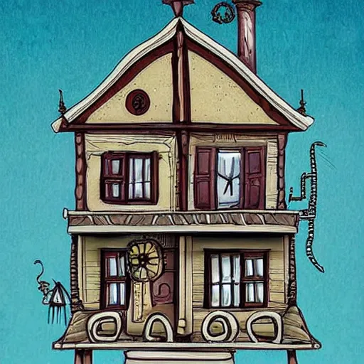 a house in the style of tim burton | Stable Diffusion | OpenArt
