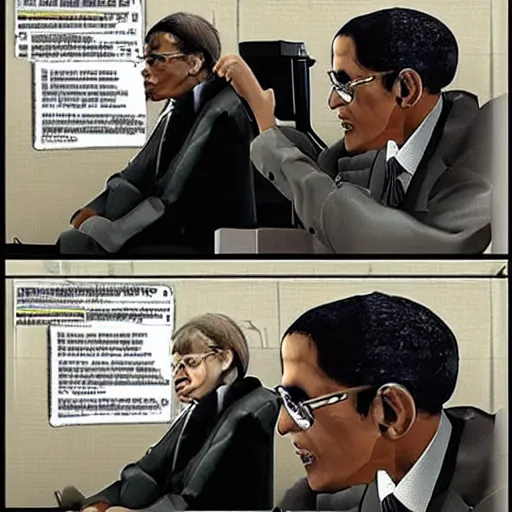 stephen hawking and barrack obama in metal gear solid | Stable ...