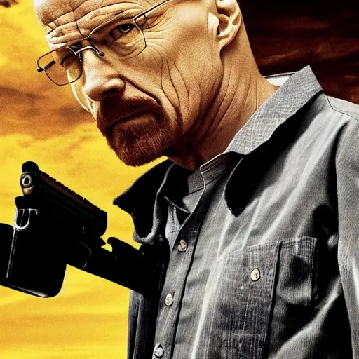 Walter white with a gun to jessie pinkmans head, | Stable Diffusion ...