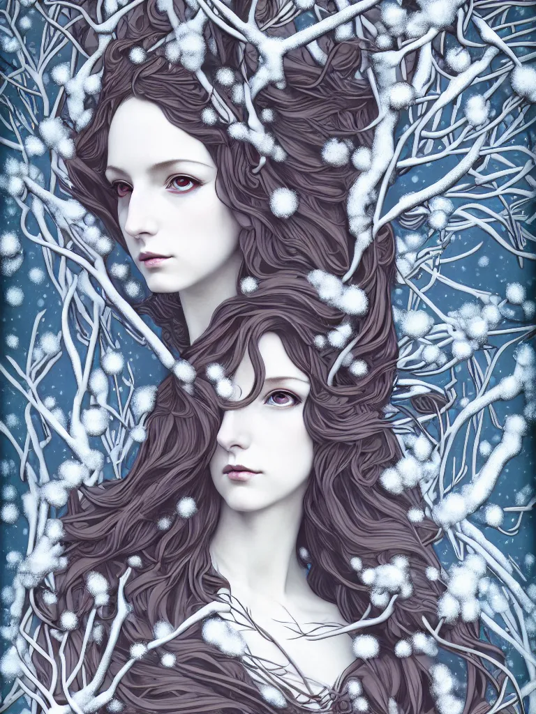 personification of winter as a triad of muses, somber, | Stable ...