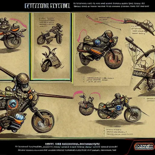 dungeons and dragons motorcycle, concept art, players | Stable Diffusion