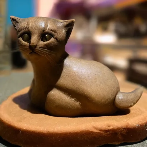 little cat statue on bread | Stable Diffusion | OpenArt