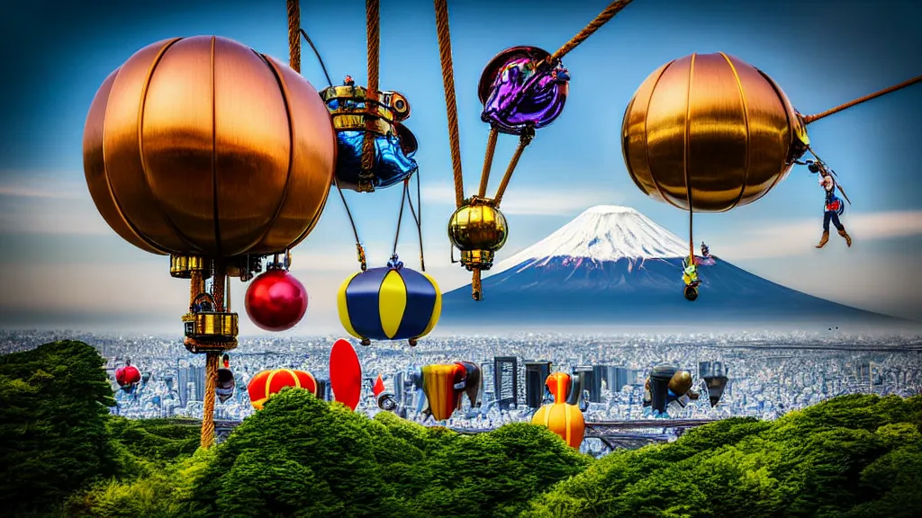 large colorful futuristic space age metallic steampunk | Stable ...