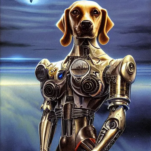 cyborg dog, by Gerald Brom Ted Nasmith | Stable Diffusion | OpenArt