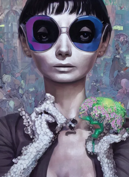 a surreal detailed 3 d render of audrey hepburn as a | Stable Diffusion ...