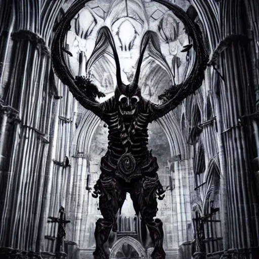 A highly detailed and realistic art of a demon with | Stable Diffusion