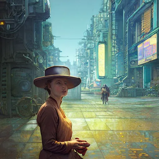 A solarpunk very detailed farmer on the street of a | Stable Diffusion ...