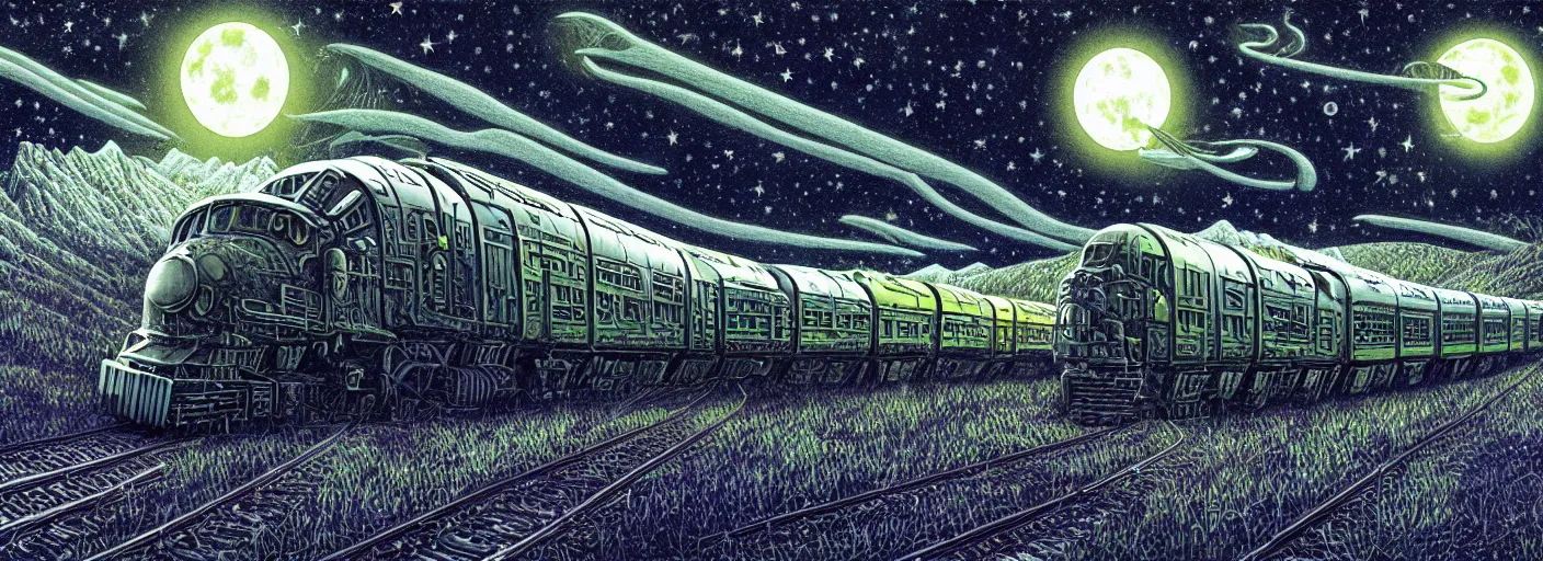 long organic alien weird David cronenberg rocket train | Stable ...