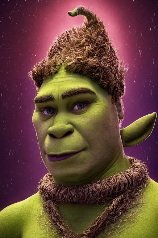 cinematic portrait of Shrek. Centered, uncut, unzoom, | Stable ...