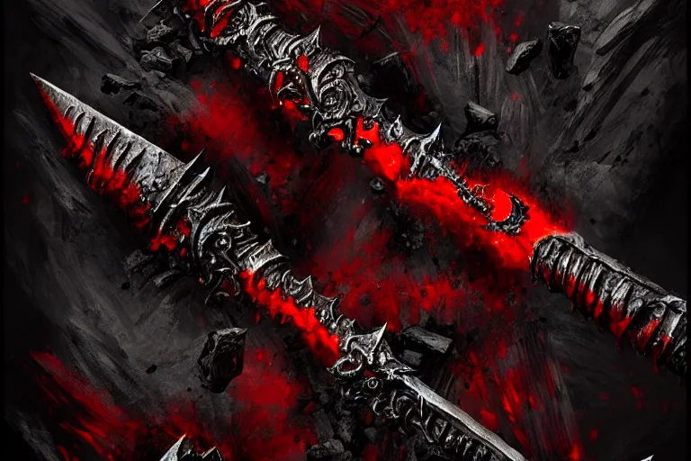 daggers of the lord of the underworld, black iron | Stable Diffusion ...