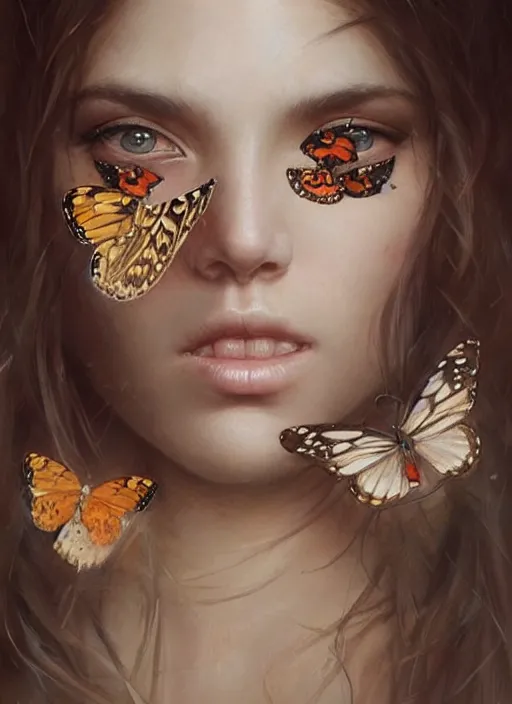 Monarch Butterfly Face Painting