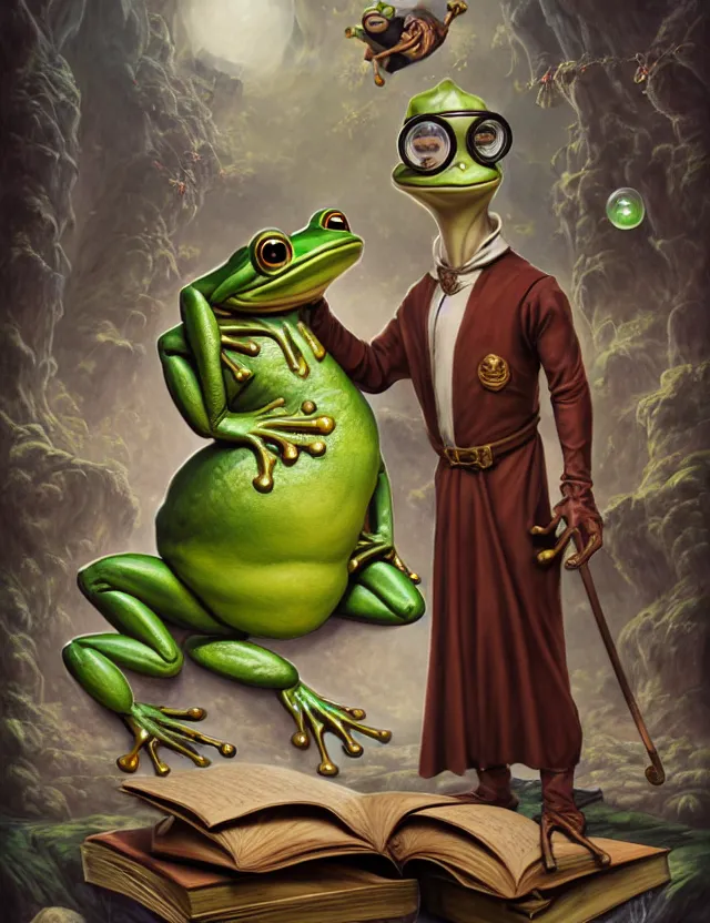 anthropomorphic bipedal frog that is dressed as a | Stable Diffusion ...