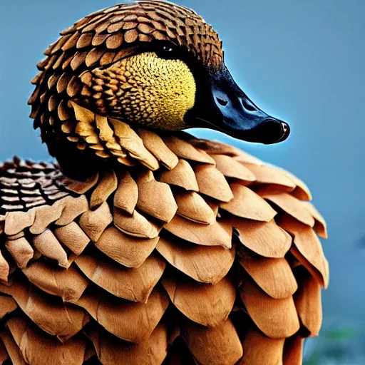 a Duck with the armor of a pangolin, national | Stable Diffusion