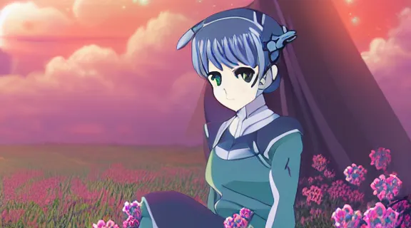 Chaika sitting in a field of Ghibli Clover | Big Moon | Stable ...