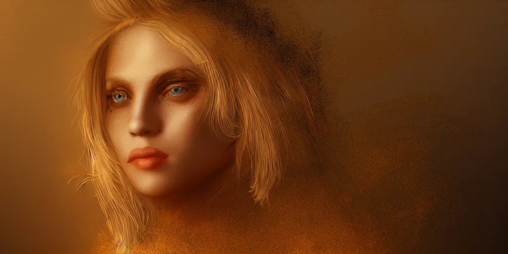 pretty blond girl body filled with raven feathers, | Stable Diffusion